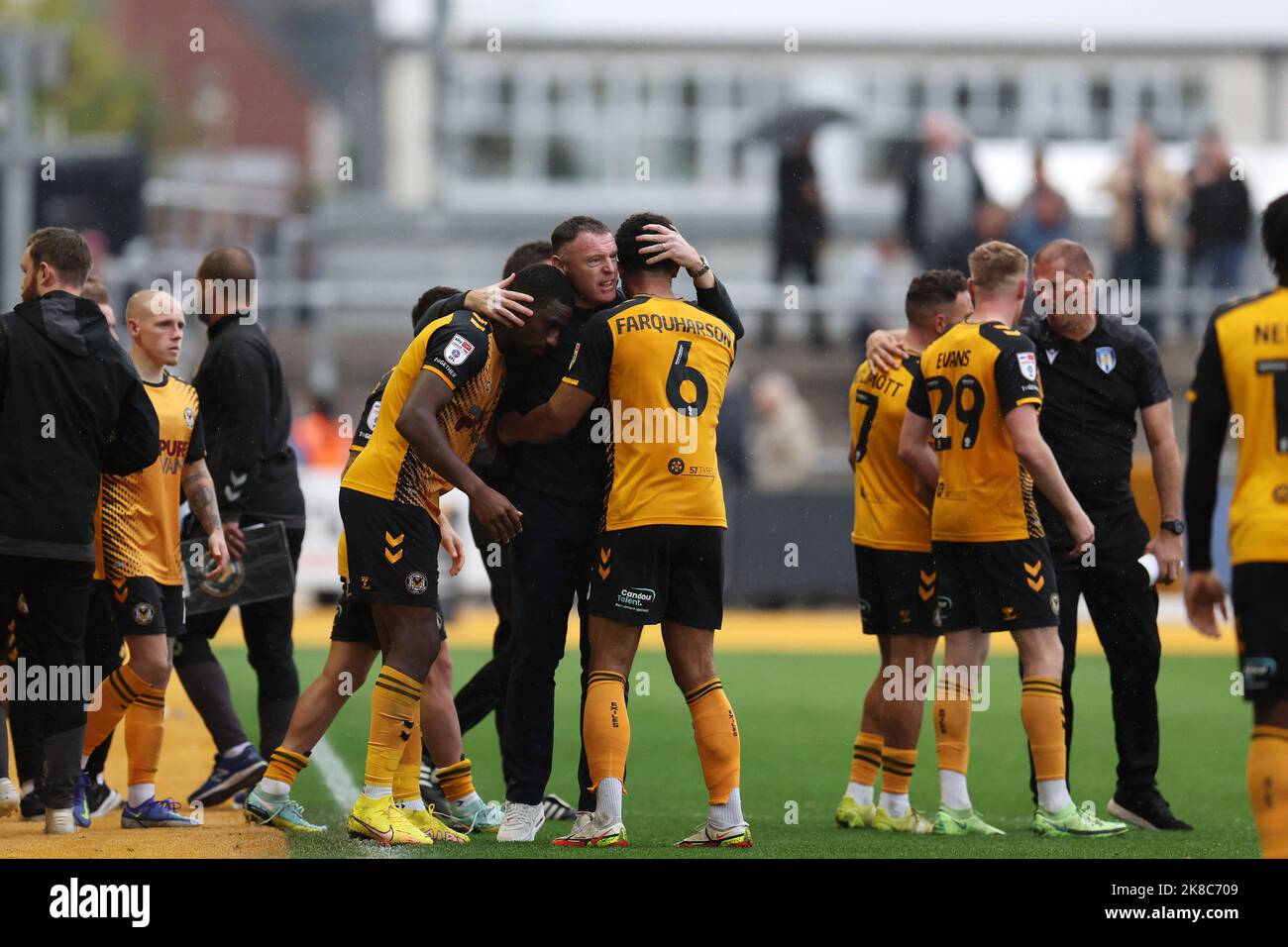 Newport, UK. 22nd Oct, 2022. Graham Coughlan, the Manager of Newport ...