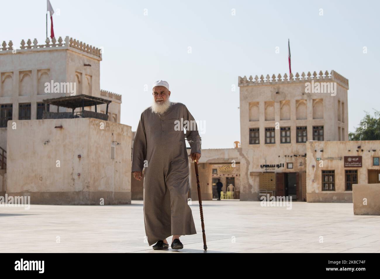 Doha ,Qatar - February 01,2022 : New souk Al Wakrah waterfront ...
