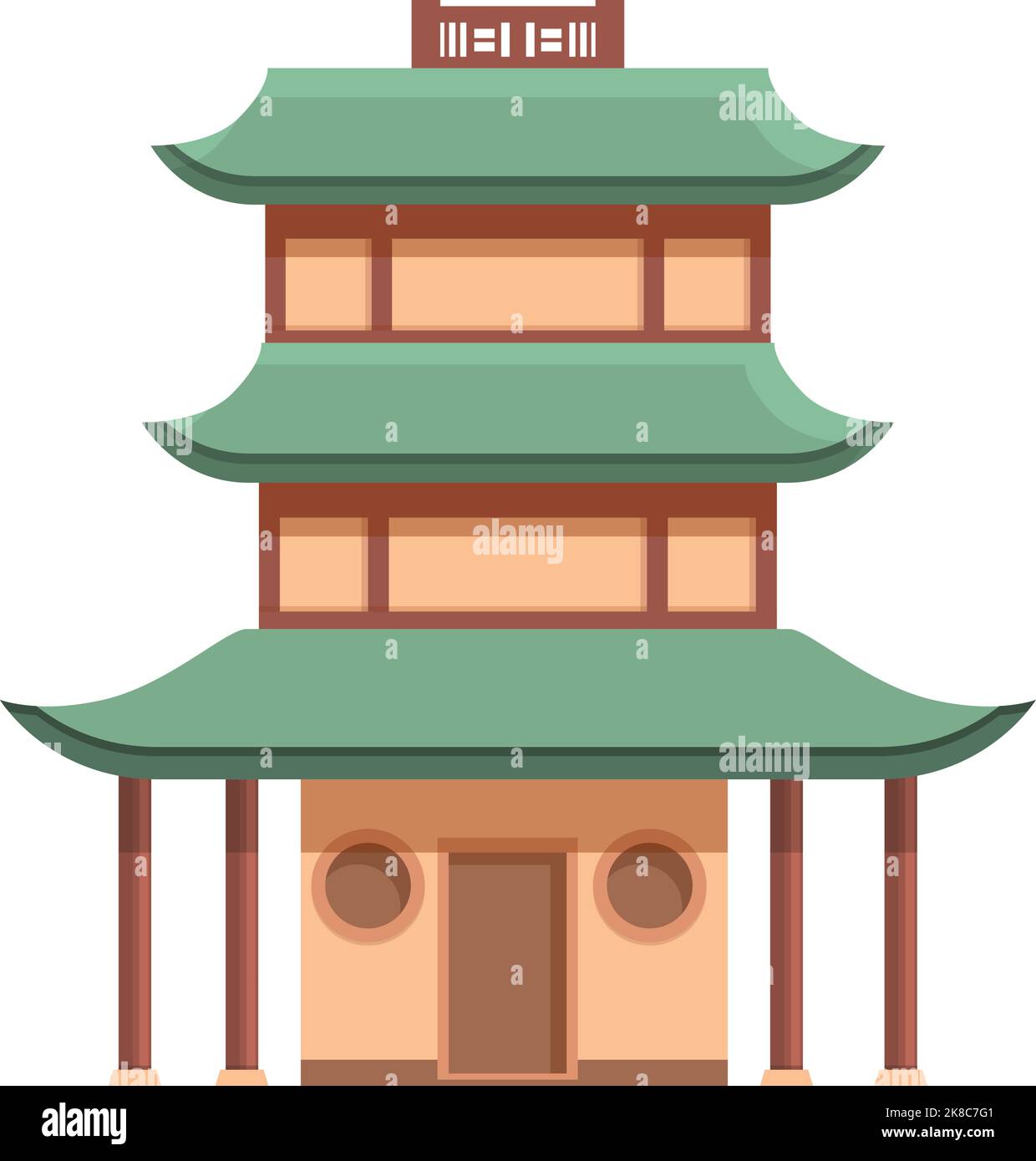 New pagoda icon cartoon vector. China building. China house Stock ...