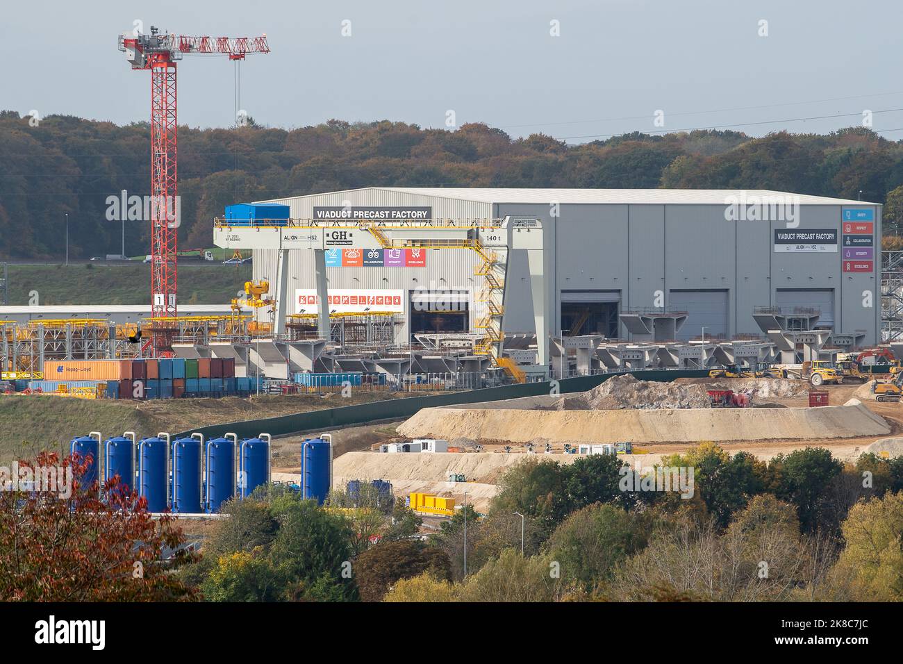 West Hyde, UK. 22nd October, 2022. The HS2 South Portal Compound where ...
