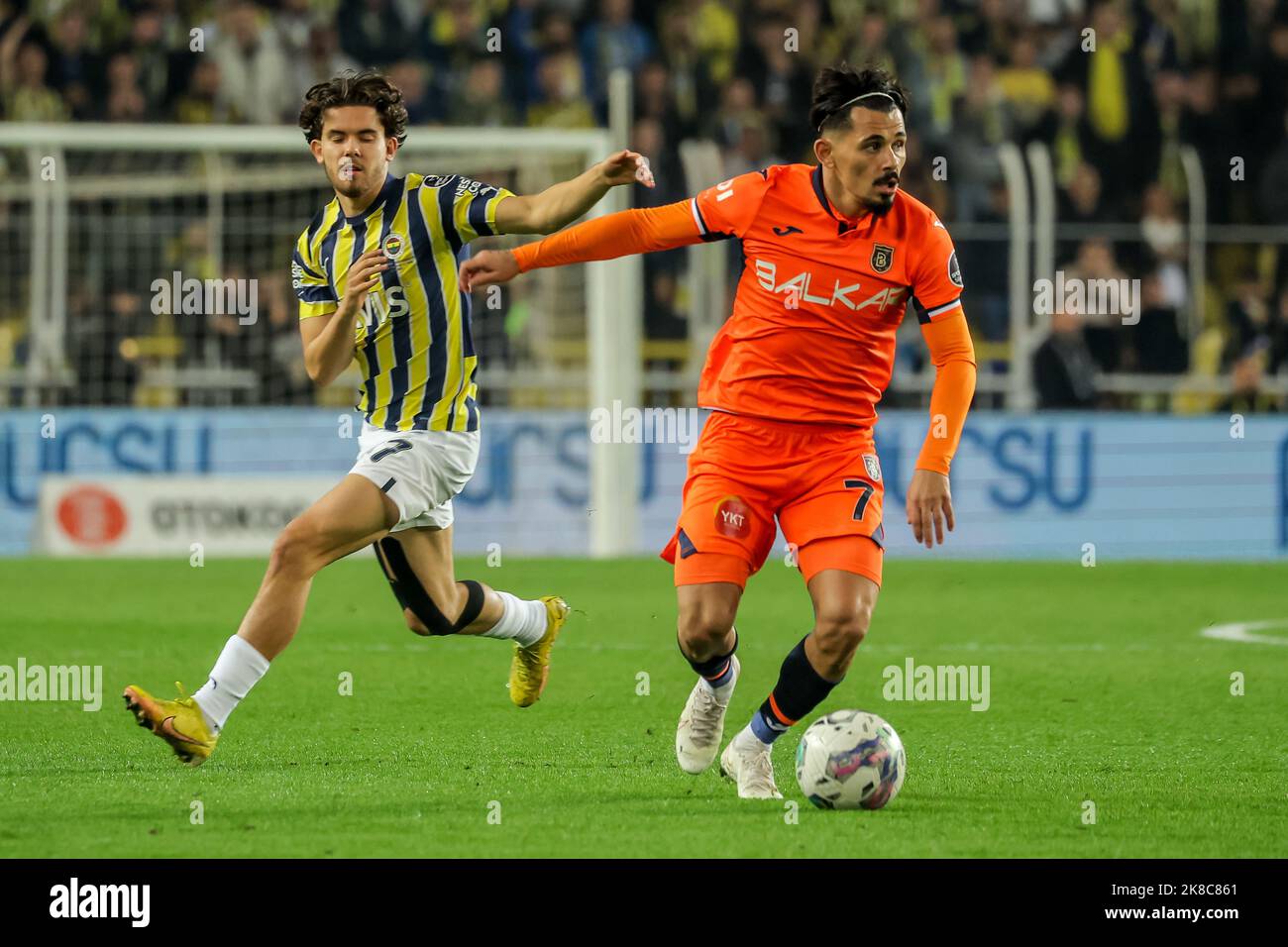 ISTANBUL, TURKEY - OCTOBER 22: Ferdi Kadioglu of Fenerbahce, Serdar ...