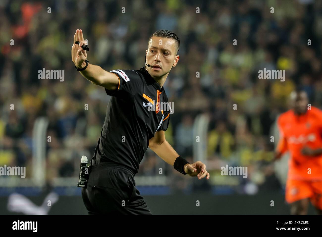 ISTANBUL, TURKEY - OCTOBER 22: referee Zorbay Kucuk during the Turkish ...