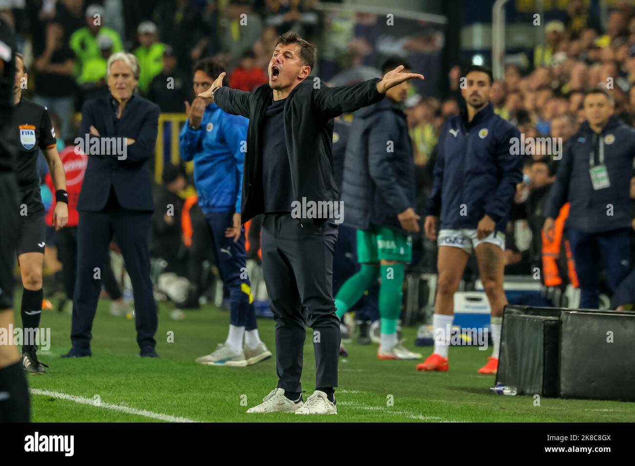 ISTANBUL, TURKEY - OCTOBER 22: during the Turkish Super Lig match ...