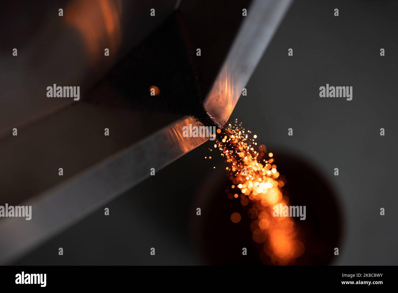 Iron nanoparticles in a lab burning as they oxidate super quick once in ...