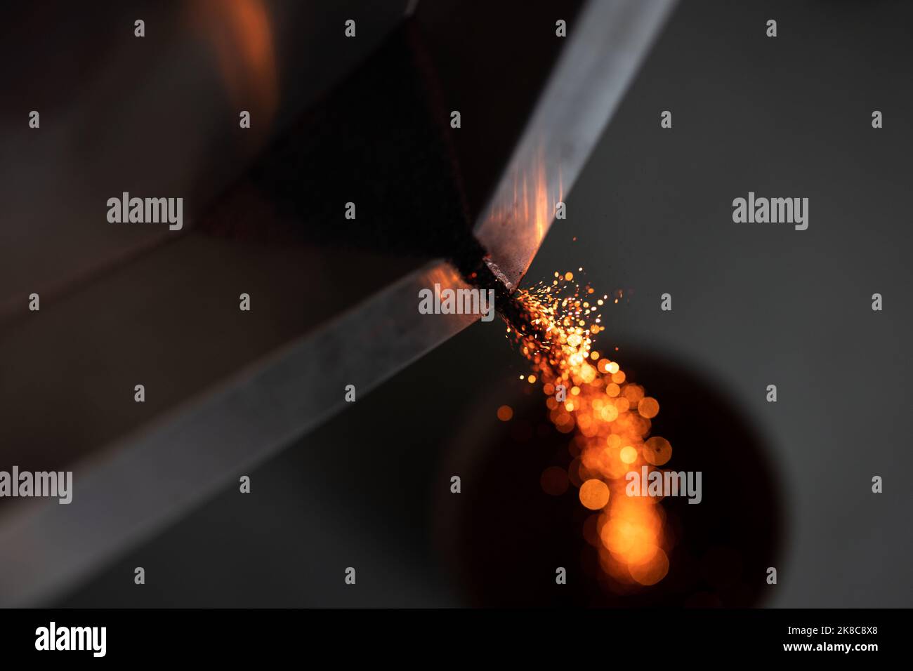 Iron nanoparticles in a lab burning as they oxidate super quick once in ...