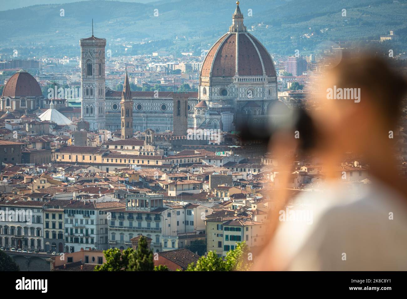 Beautiful Florence city skyline with Florence Duomo. Panorama of ...
