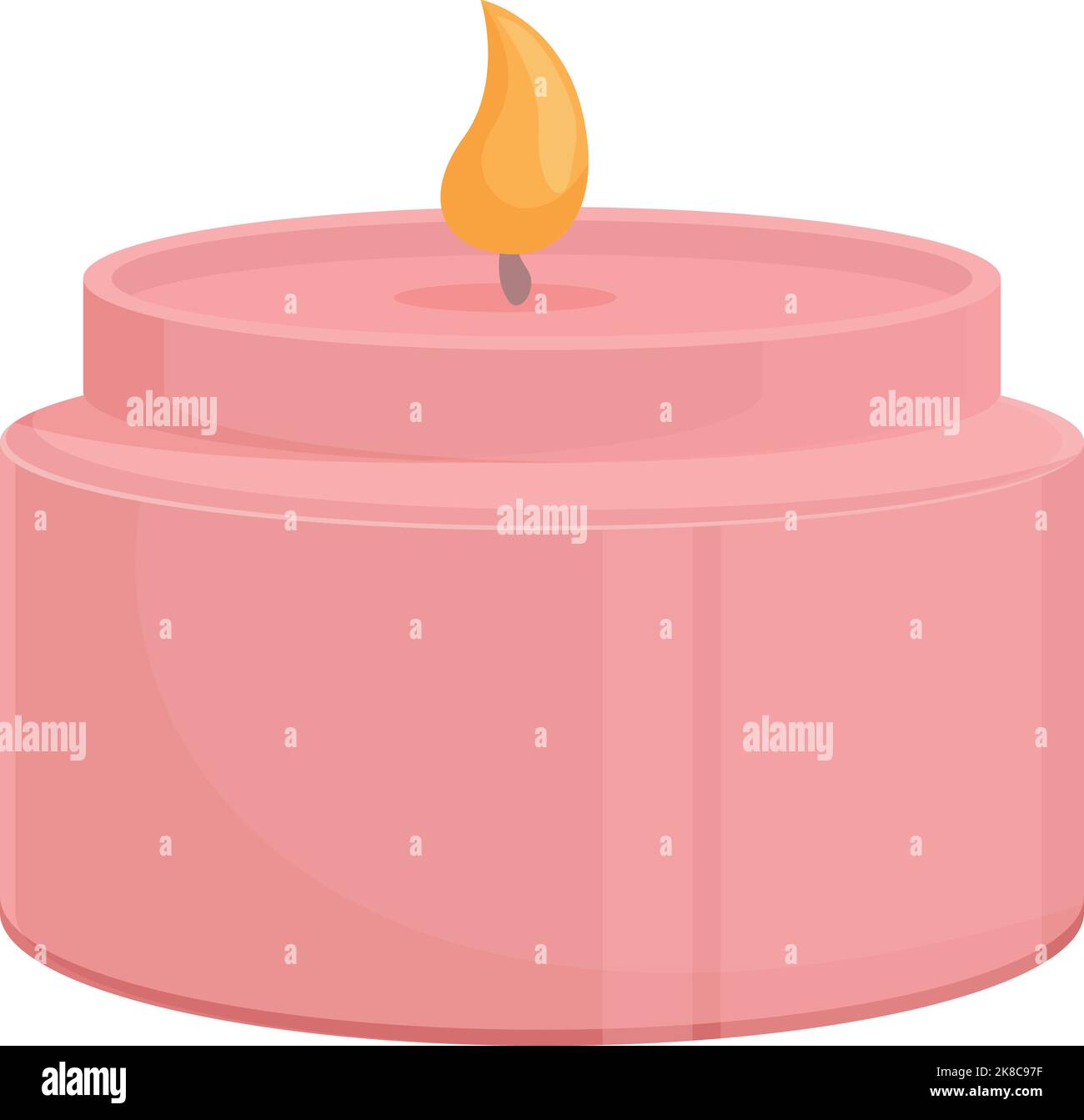 Romance candle icon cartoon vector. Aroma footcare. Wax lamp Stock ...