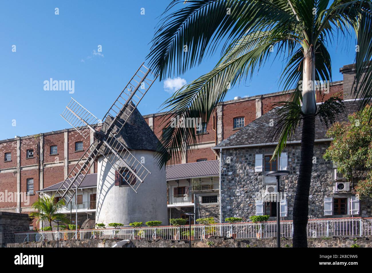 Le Caudan Waterfront Old Windmill, Port Louis, Mauritius Stock Photo ...
