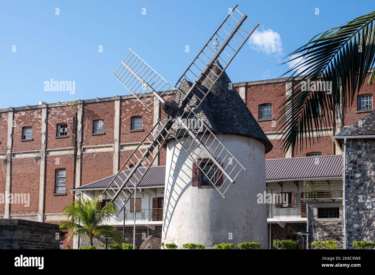 Le Caudan Waterfront Old Windmill, Port Louis, Mauritius Stock Photo ...