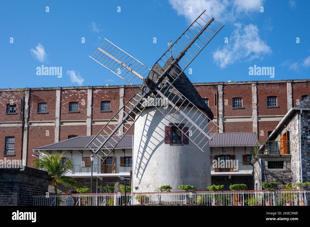 Le Caudan Waterfront Old Windmill, Port Louis, Mauritius Stock Photo ...