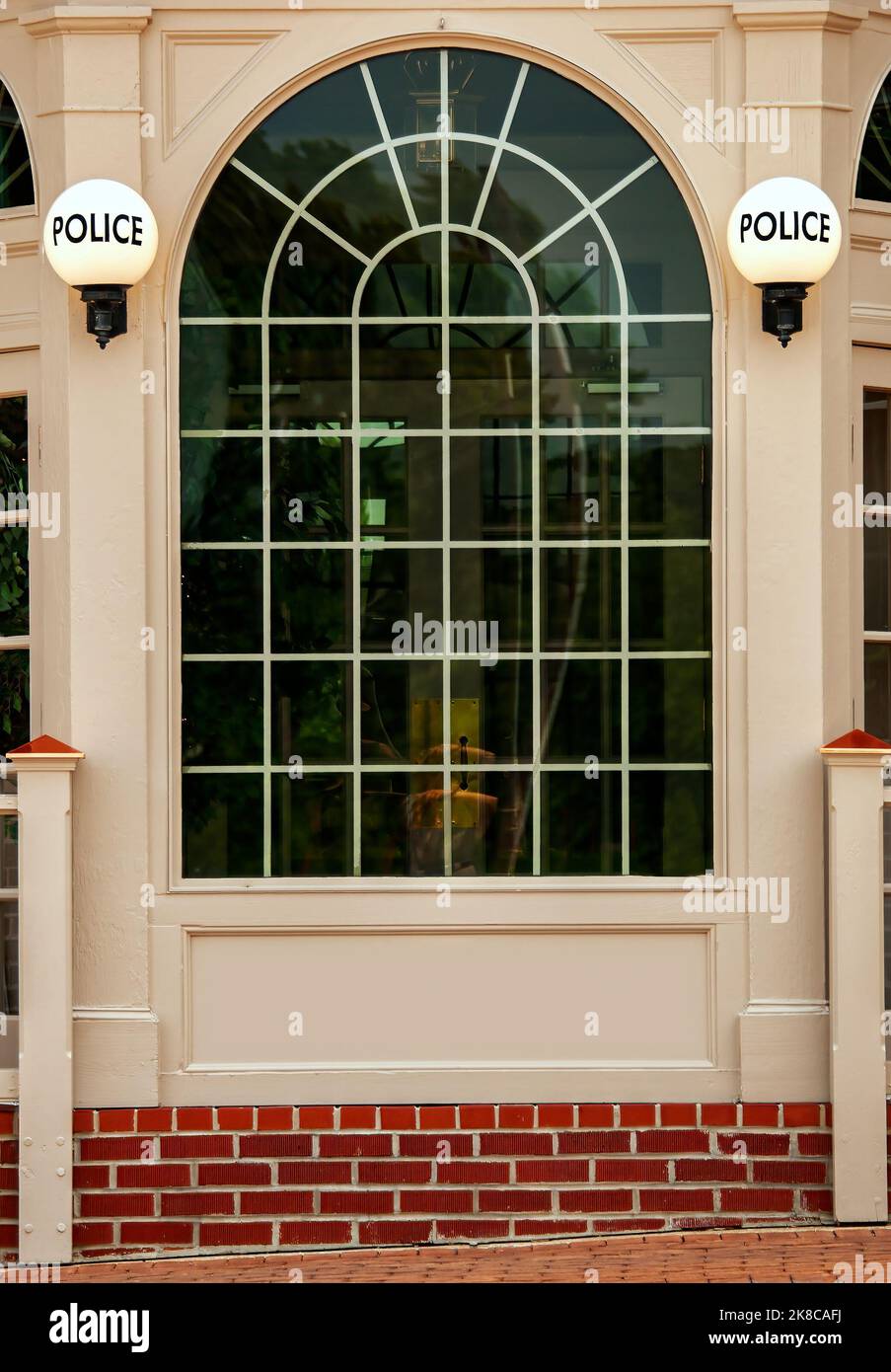 Police Station Lamp Globes: Globes with the word "POLICE" give this ...