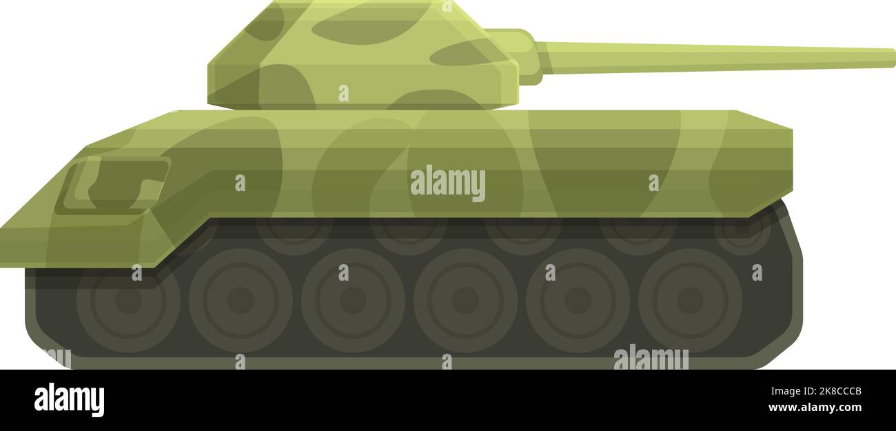 Tank gun icon cartoon vector. Military army. Vehicle artilery Stock ...