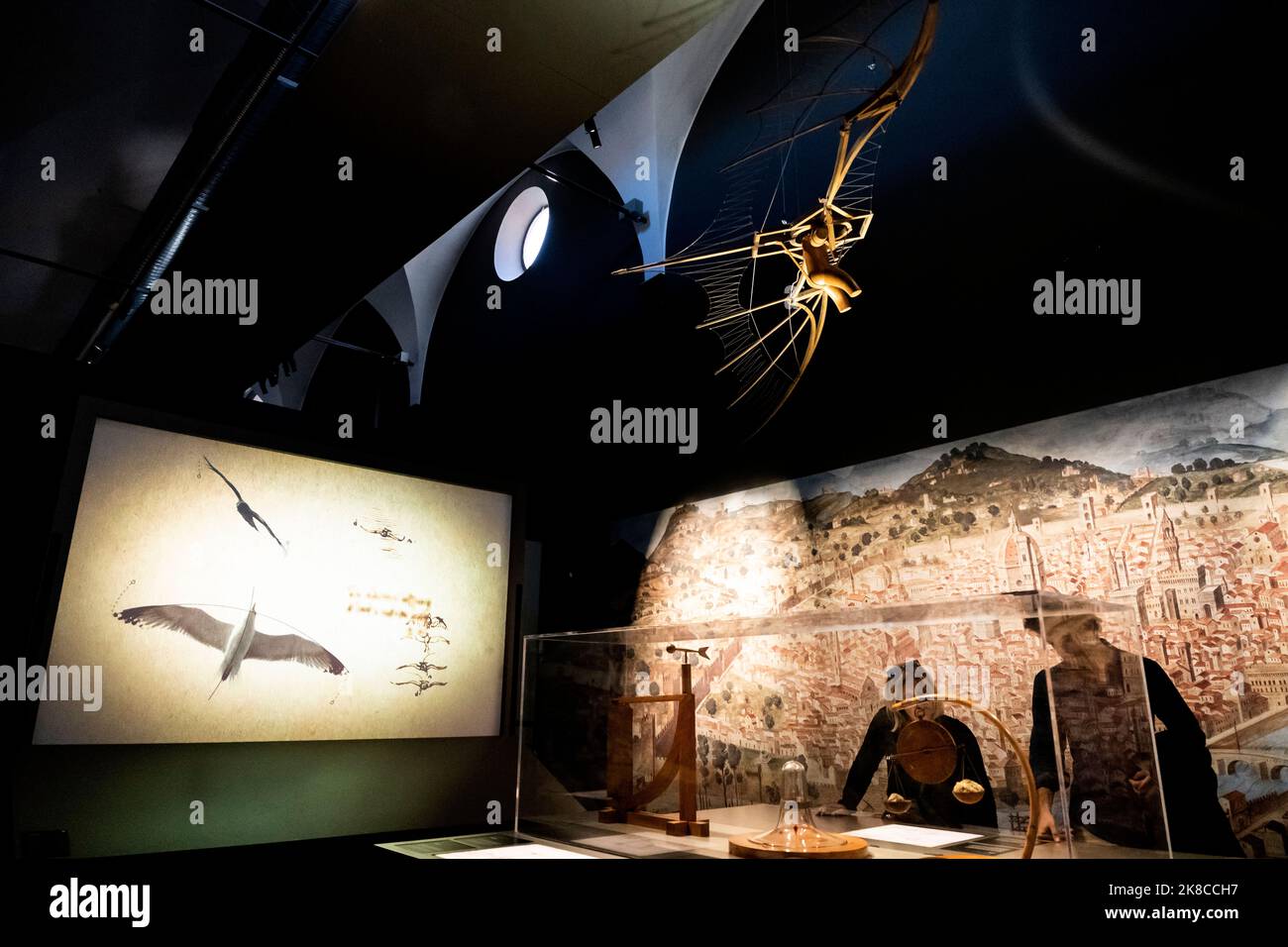 A room of Leonardo Da Vinci's Exhibition in National Museum of Science ...