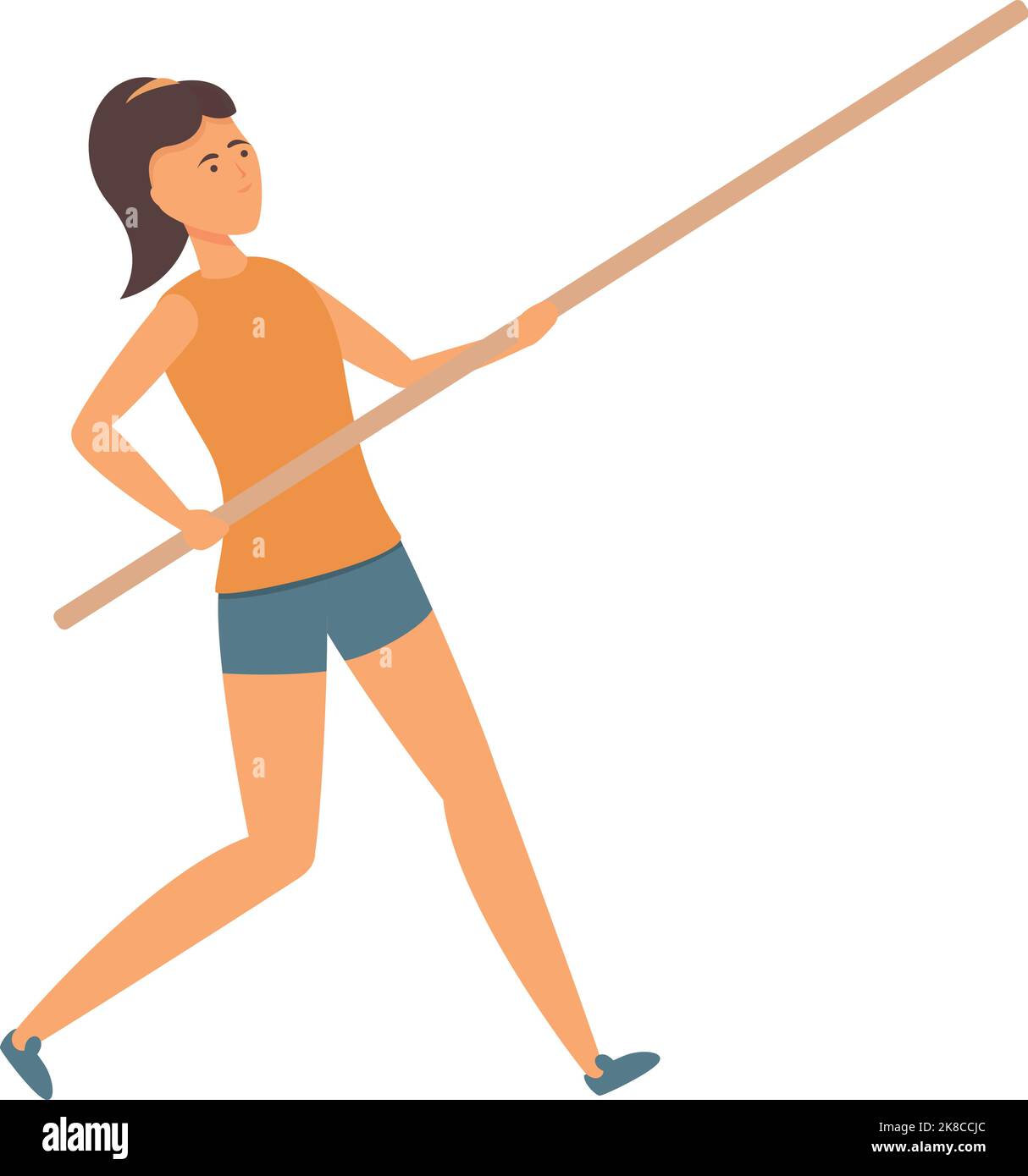 Sport jump stick icon cartoon vector. School kid. Sport education Stock ...