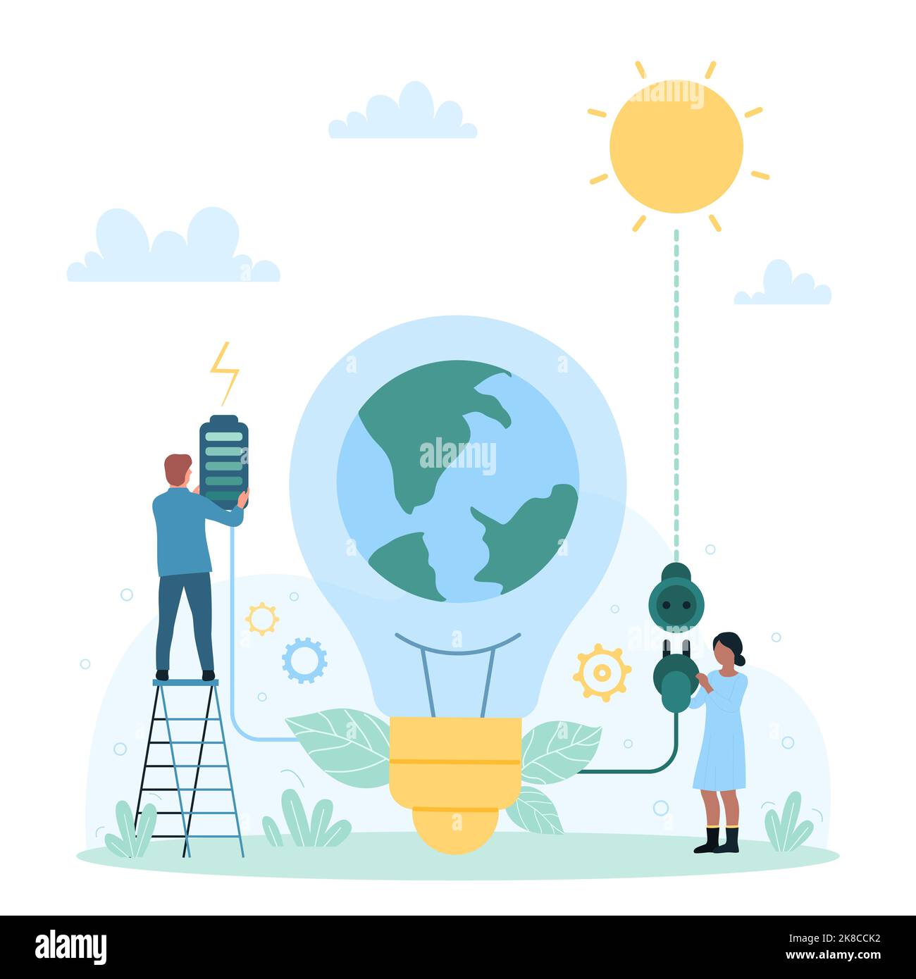 Renewable eco energy for electrification of planet Earth, environment ...