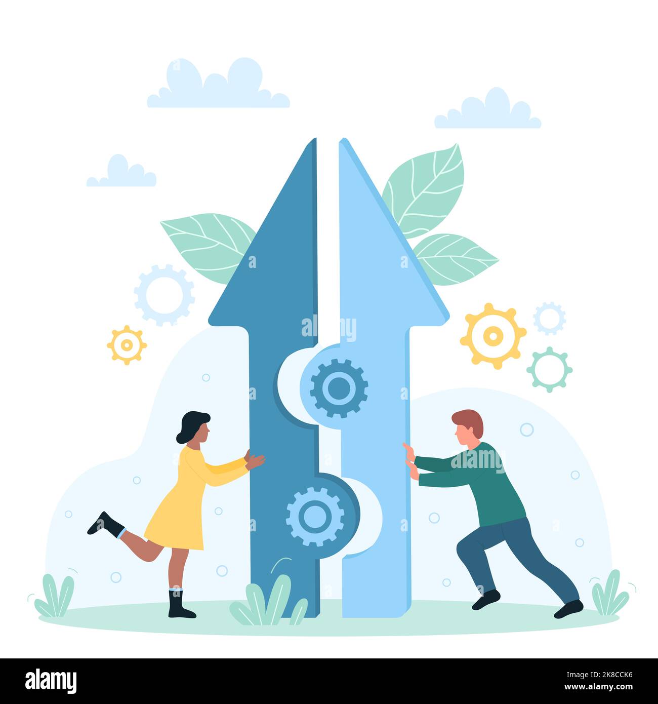 Business partnership, merger and connection of teams for progress ...