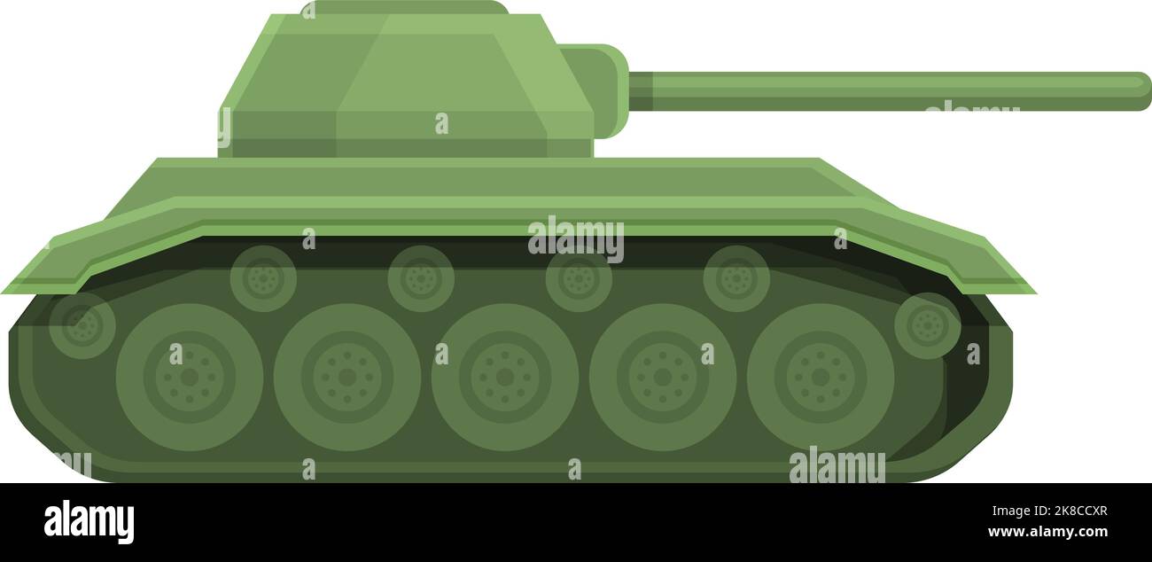 Landscape tank icon cartoon vector. Military army. Tank gun Stock ...