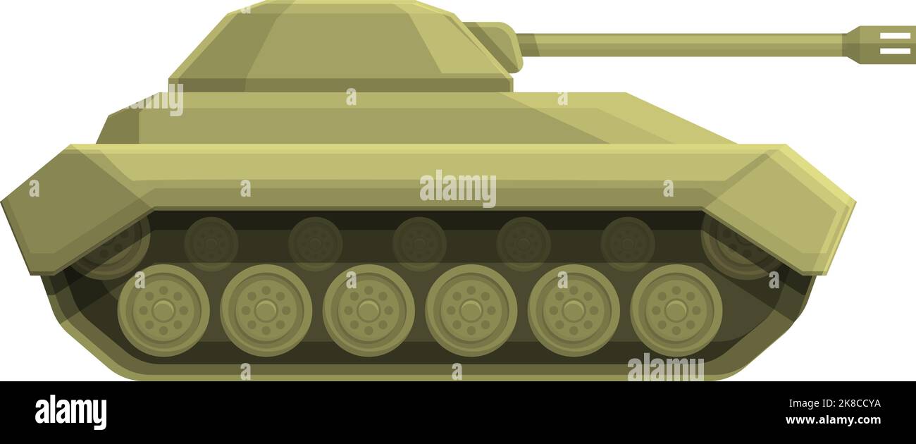 Steel tank icon cartoon vector. Military army. War gun Stock Vector ...
