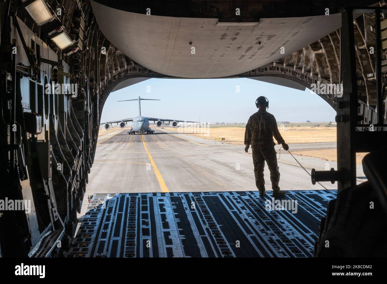 U.S. Air Force Airman 1st Class Pierce Gailliot, a loadmaster with the ...
