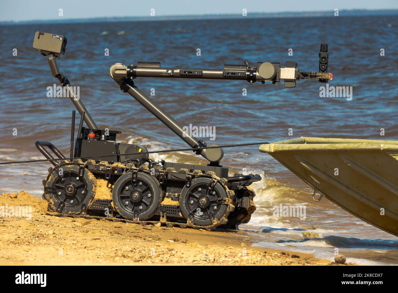 A Man Transportable Robot System, a robot used by explosive ordnance ...