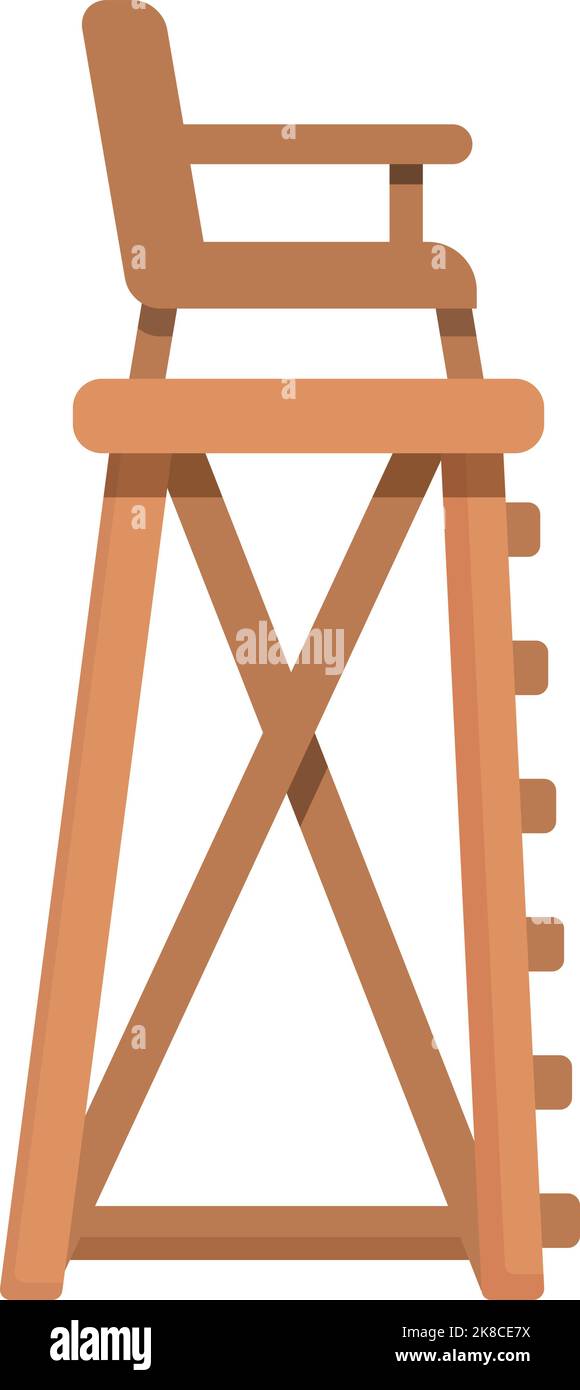 Lifeguard beach chair icon cartoon vector. Water guard. Ocean swim ...