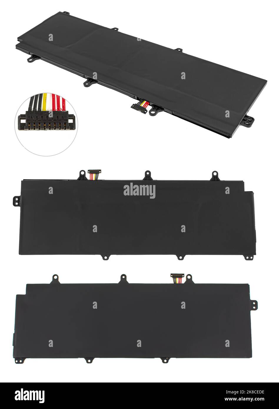 battery for a laptop, a spare part for a computer, on a white ...