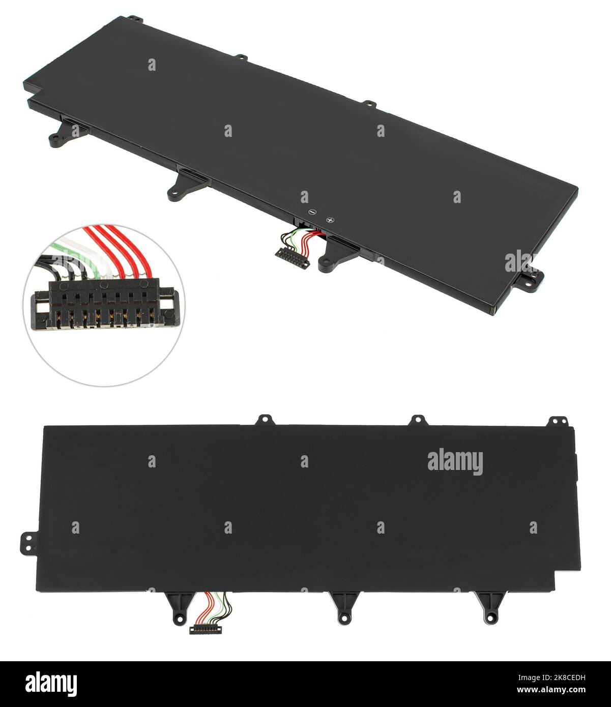 battery for a laptop, a spare part for a computer, on a white ...