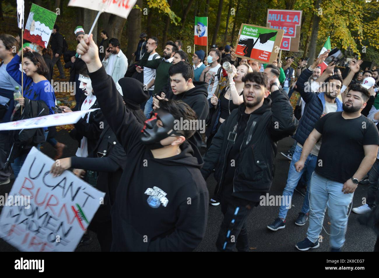 Berlin, Germany - October 22, 2022 - Tens of thousands demonstrate ...