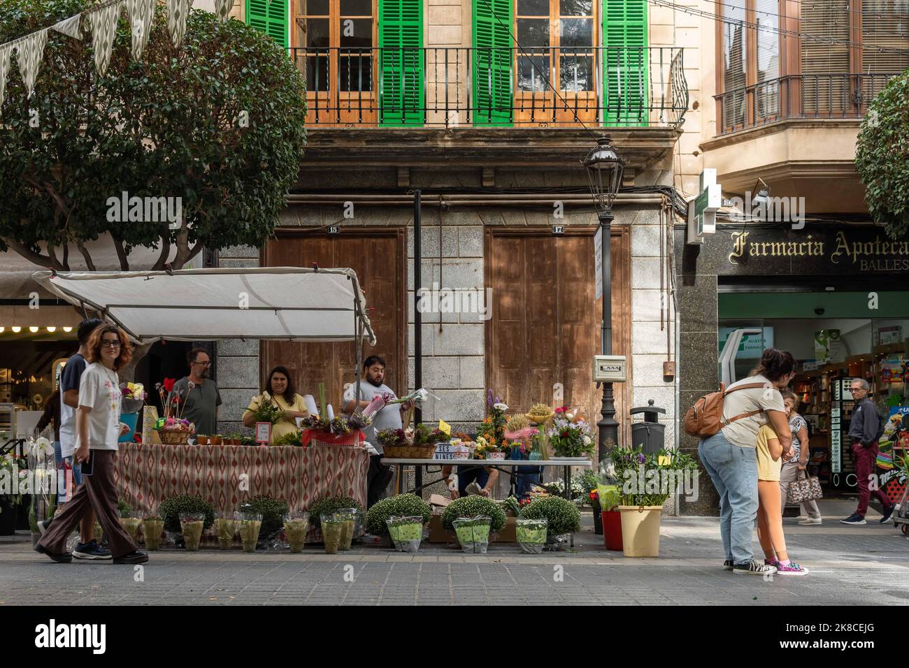 Inca, Spain; october 22 2022: Fair of the land in the Majorcan town of ...