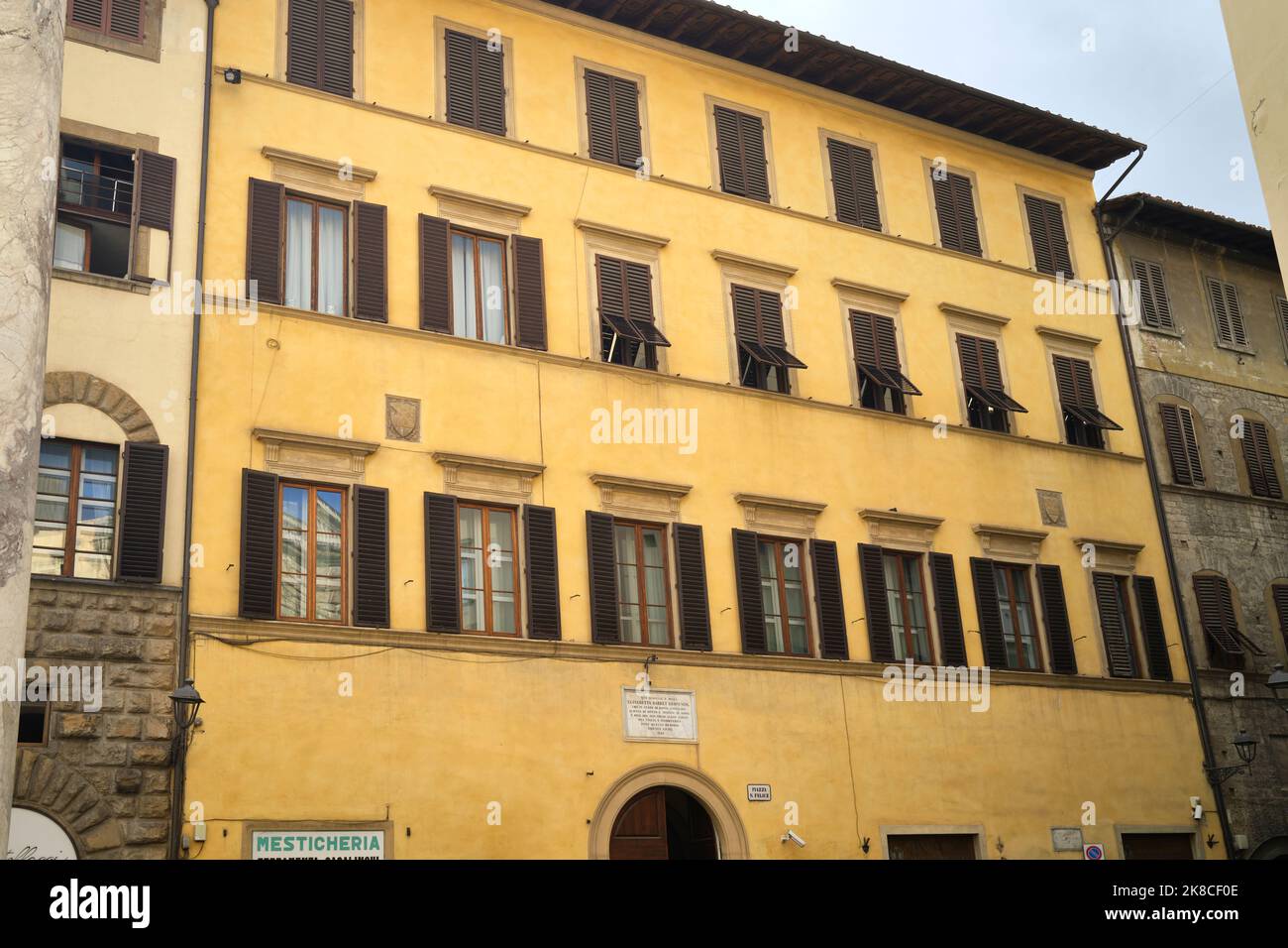 Casa Guidi Windows Piazza San Felice Florence Italy Stock Photo - Alamy