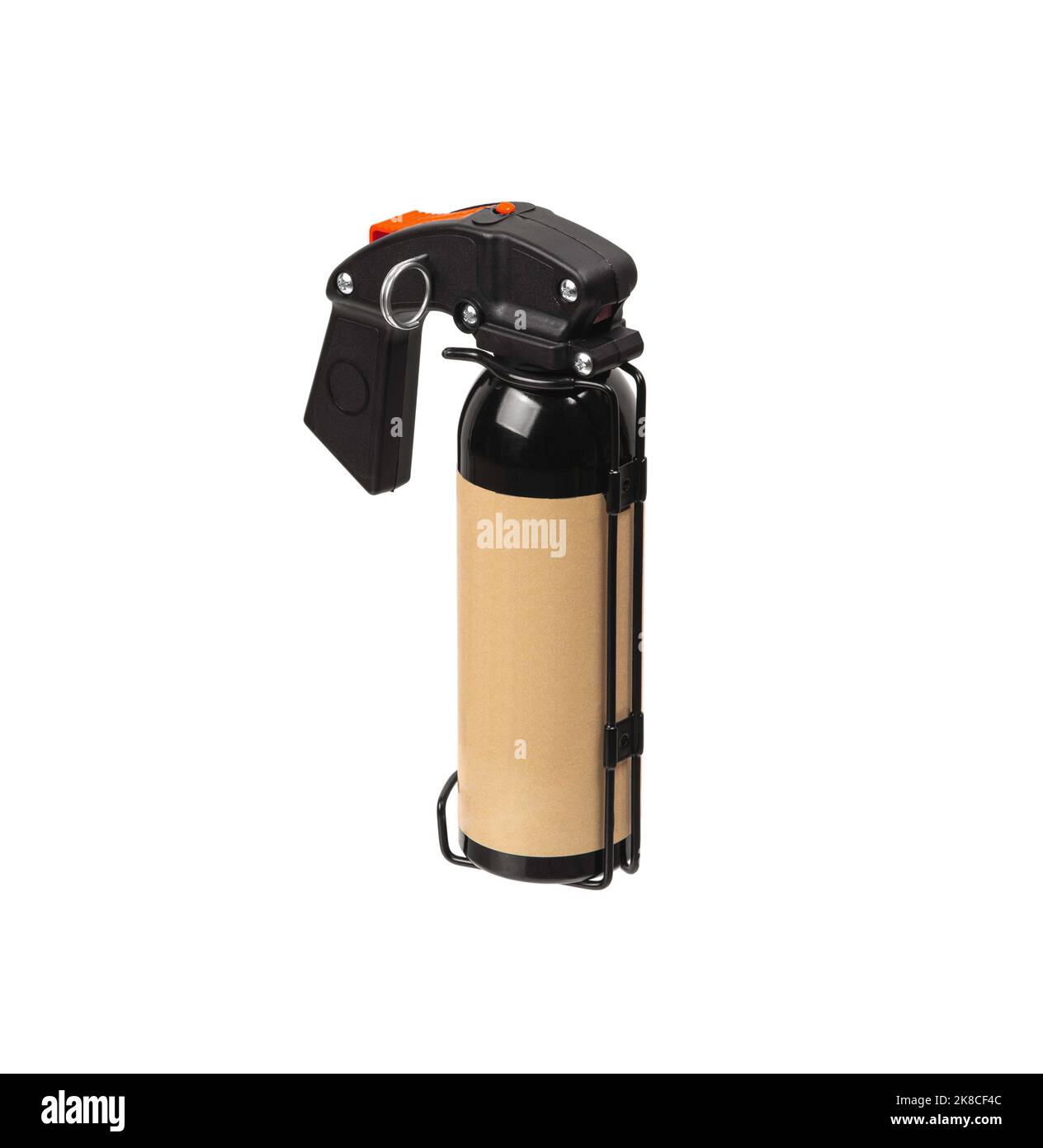 Large spray can with isolate on a white background. Black spray bottle ...