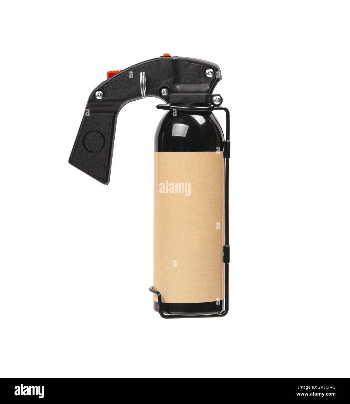 Large spray can with isolate on a white background. Black spray bottle ...