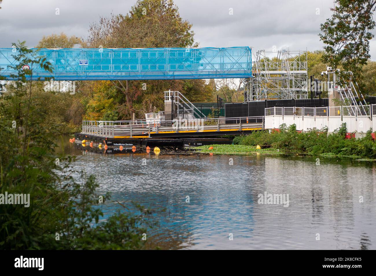 Harefield, Uxbridge, UK. 22nd October, 2022. The High Speed Rail, HS2 project have built a ...