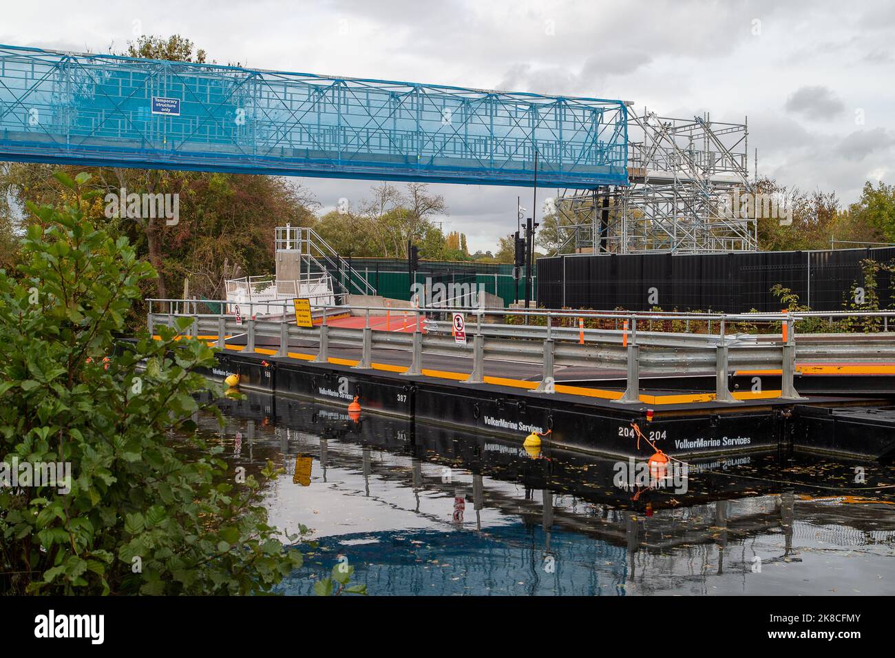 Harefield, Uxbridge, UK. 22nd October, 2022. The High Speed Rail, HS2 project have built a ...
