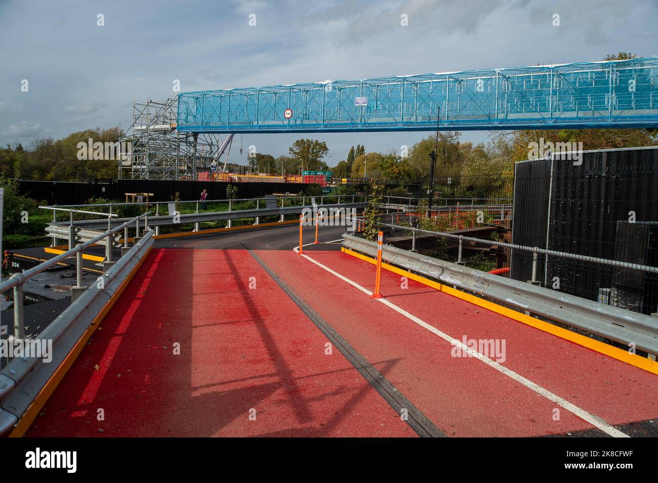 Harefield, Uxbridge, UK. 22nd October, 2022. The High Speed Rail, HS2 project have built a ...