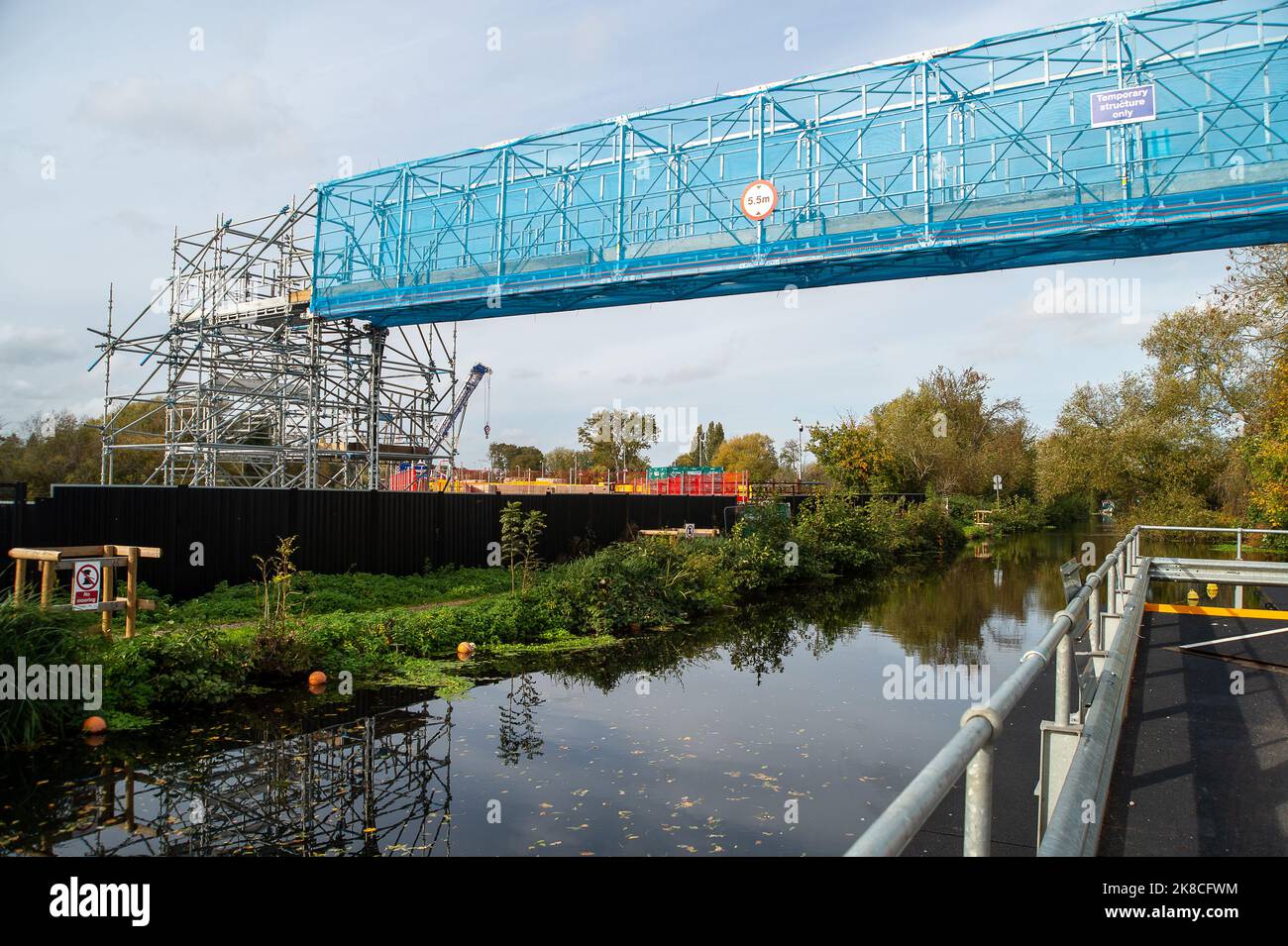 Harefield, Uxbridge, UK. 22nd October, 2022. The High Speed Rail, HS2 project have built a ...