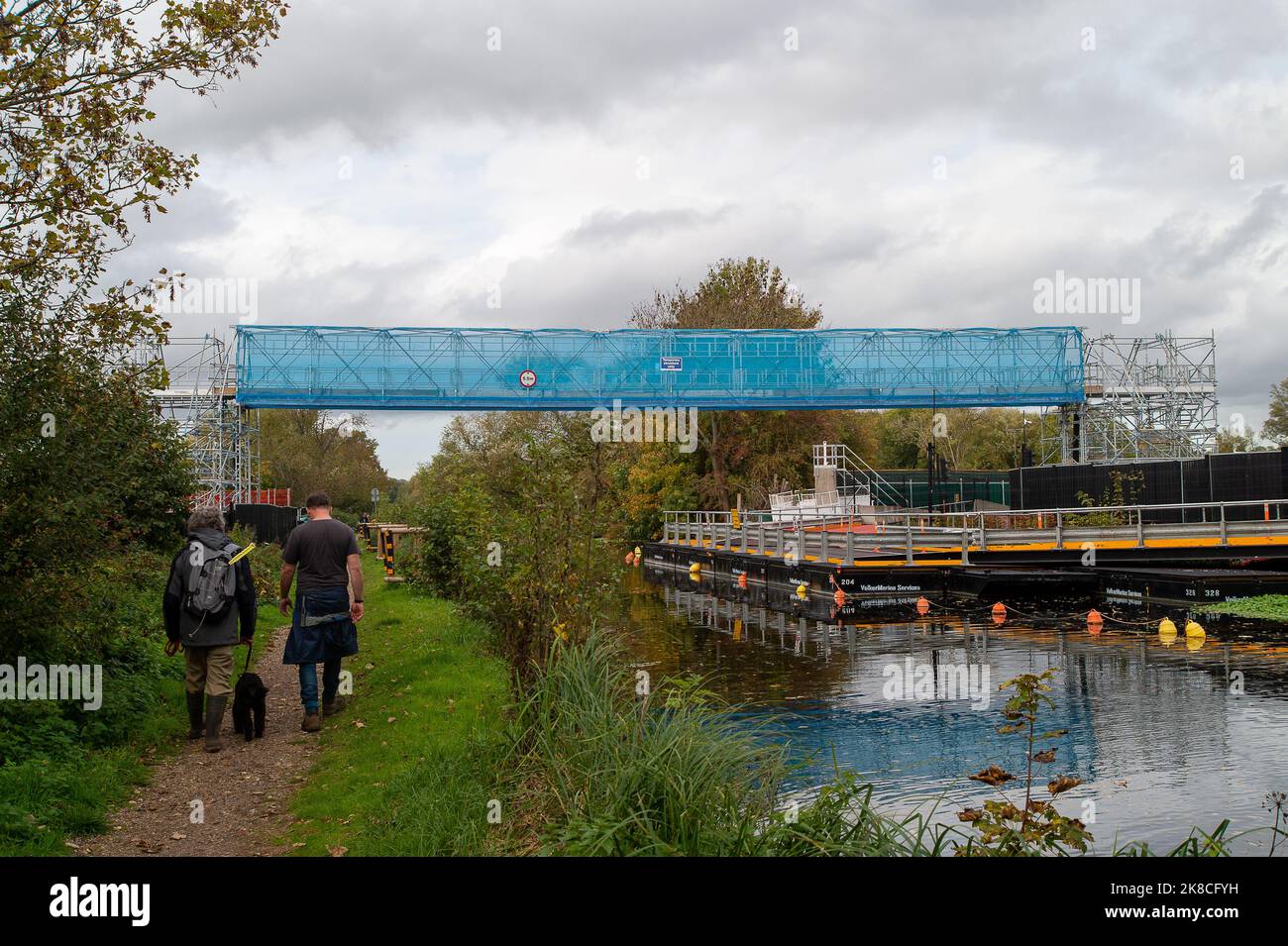 Harefield, Uxbridge, UK. 22nd October, 2022. The High Speed Rail, HS2 project have built a ...