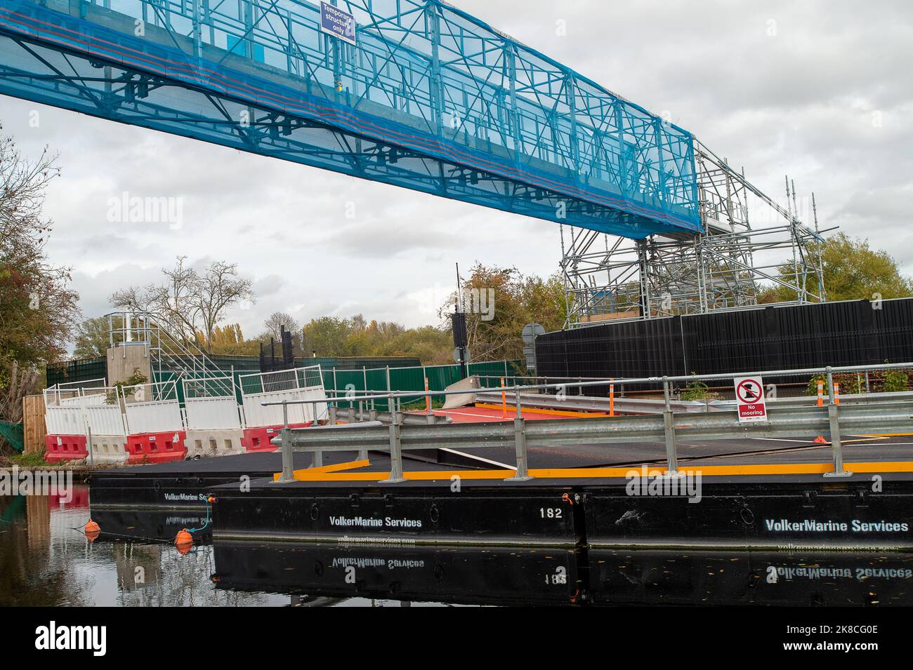 Harefield, Uxbridge, UK. 22nd October, 2022. The High Speed Rail, HS2 project have built a ...