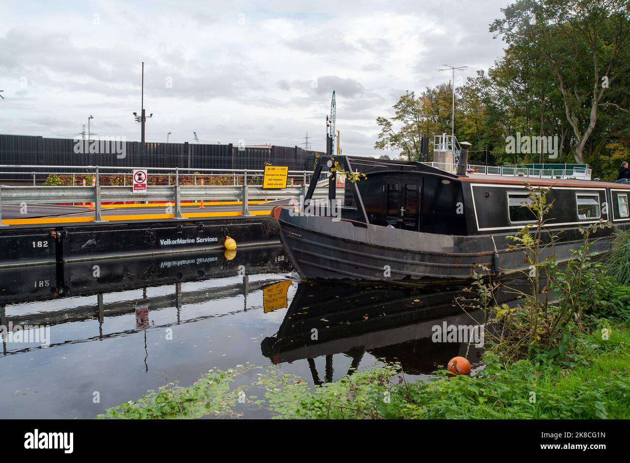 Harefield, Uxbridge, UK. 22nd October, 2022. The High Speed Rail, HS2 project have built a ...