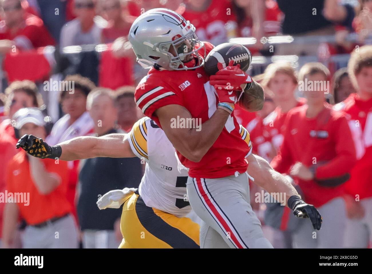 Columbus, Ohio, USA. 22nd Oct, 2022. Ohio State Buckeyes wide receiver Julian Fleming (4 ...