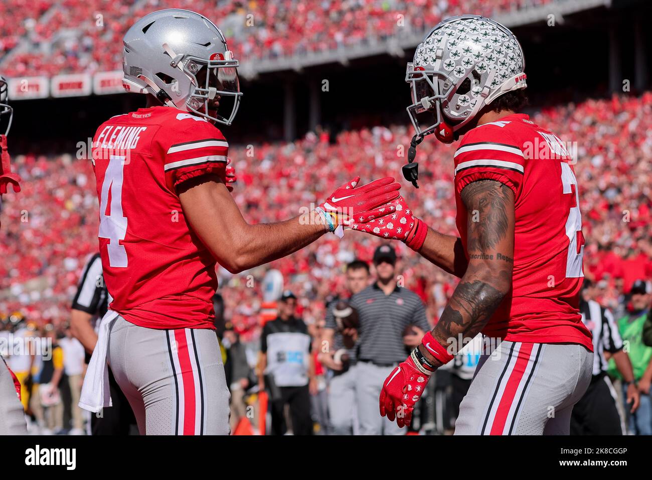 Columbus, Ohio, USA. 22nd Oct, 2022. Ohio State Buckeyes wide receiver ...