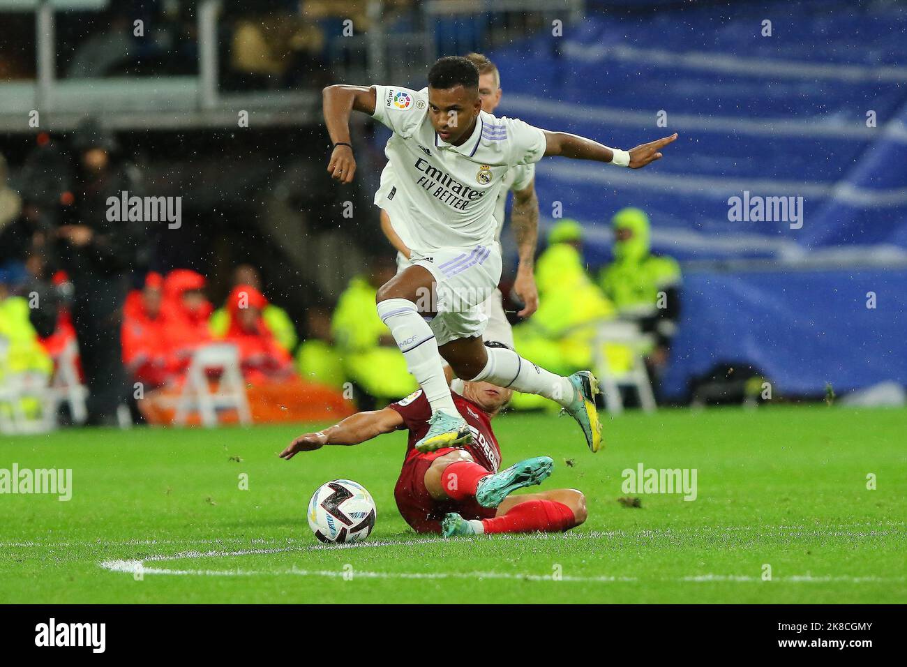Madrid, Spain, on October 22, 2022. Real Madrid´s Rodrygo in action ...