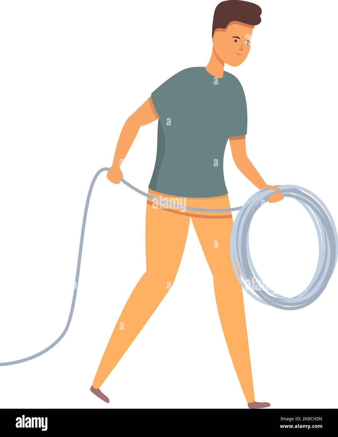 Engineer network cable icon cartoon vector. System computer. Server ...