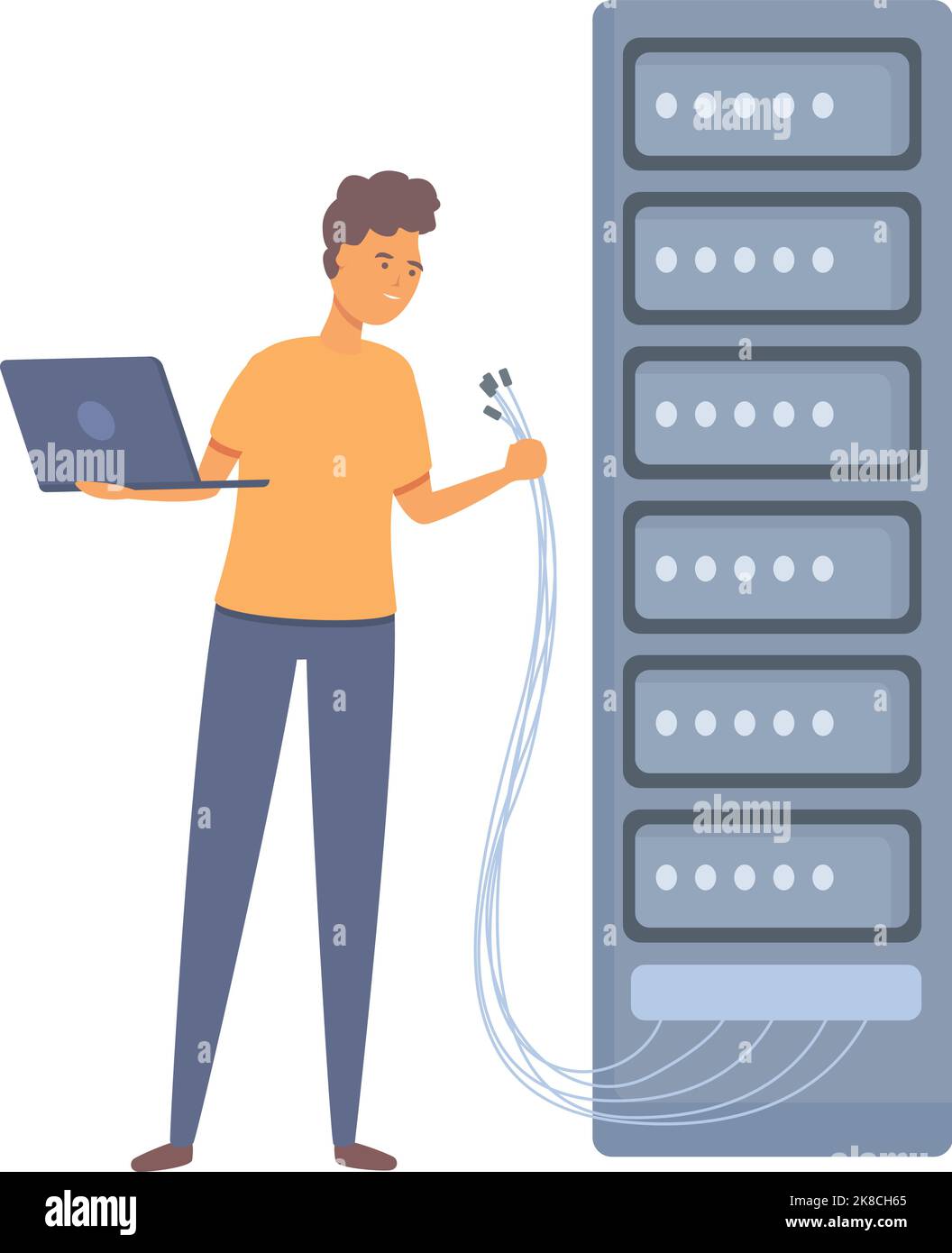 Server system administrator icon cartoon vector. Computer engineer ... Server system administrator icon cartoon vector. Computer engineer ...
