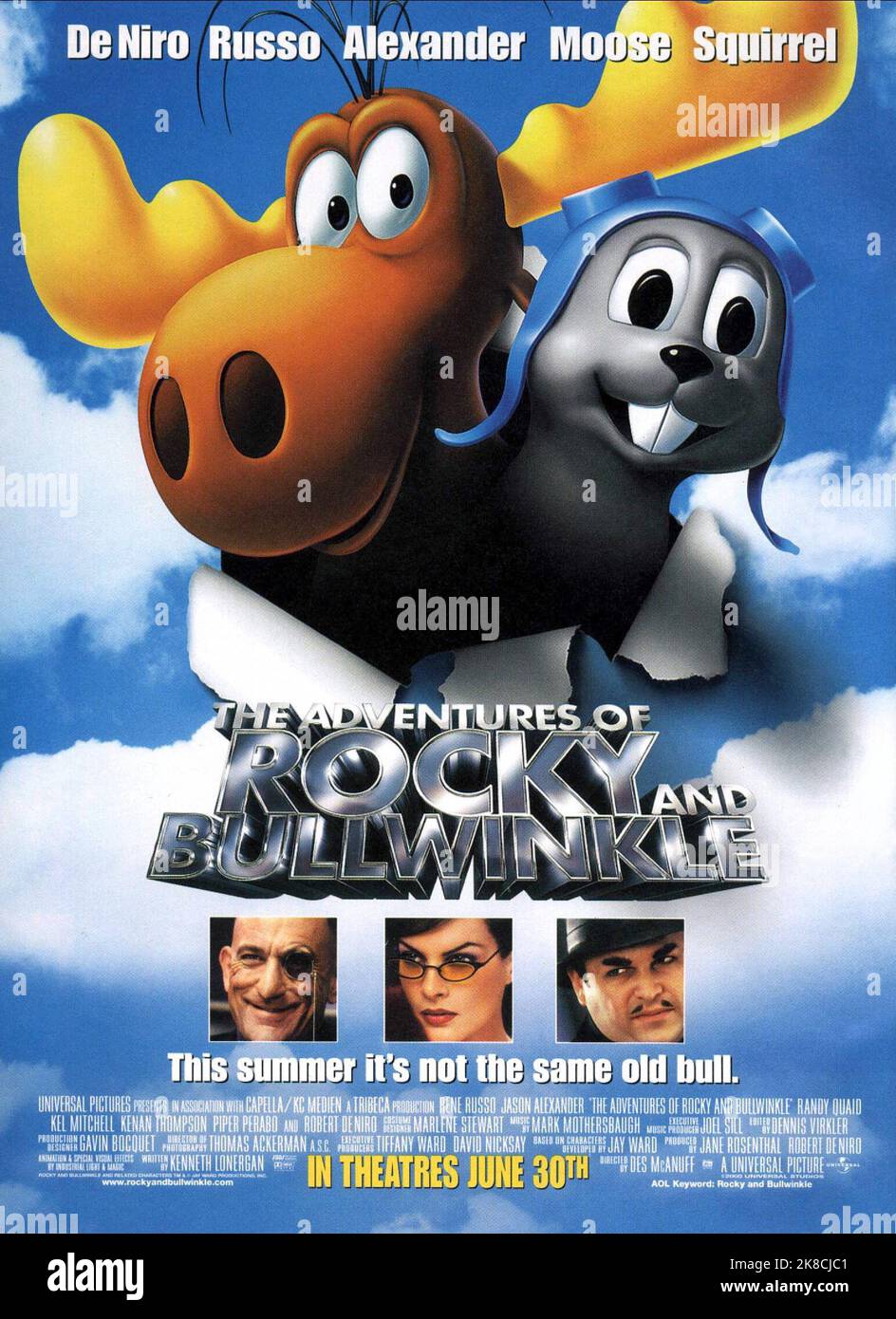 Bullwinkle J. Moose, Rocket J. 'Rocky' Squirrel, Robert De Niro, Rene Russo & Jason Alexander ...