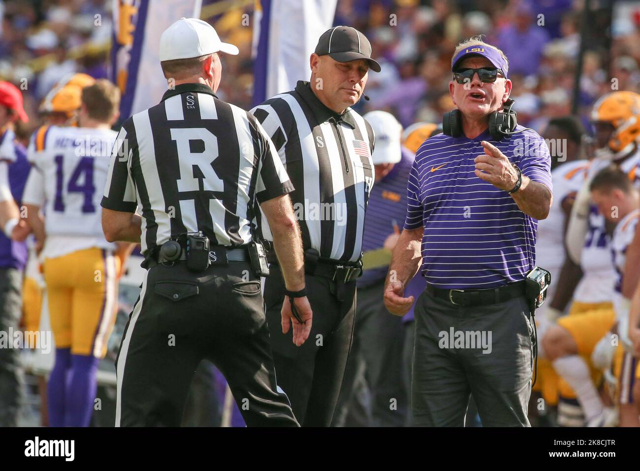 Baton Rouge, LA, USA. 22nd Oct, 2022. LSU Head Coach Brian Kelly ...