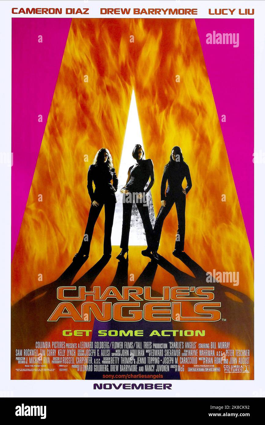Drew Barrymore, Cameron Diaz & Lucy Liu Poster Film: Charlie'S Angels (USA/DE 2000) / Drei ...