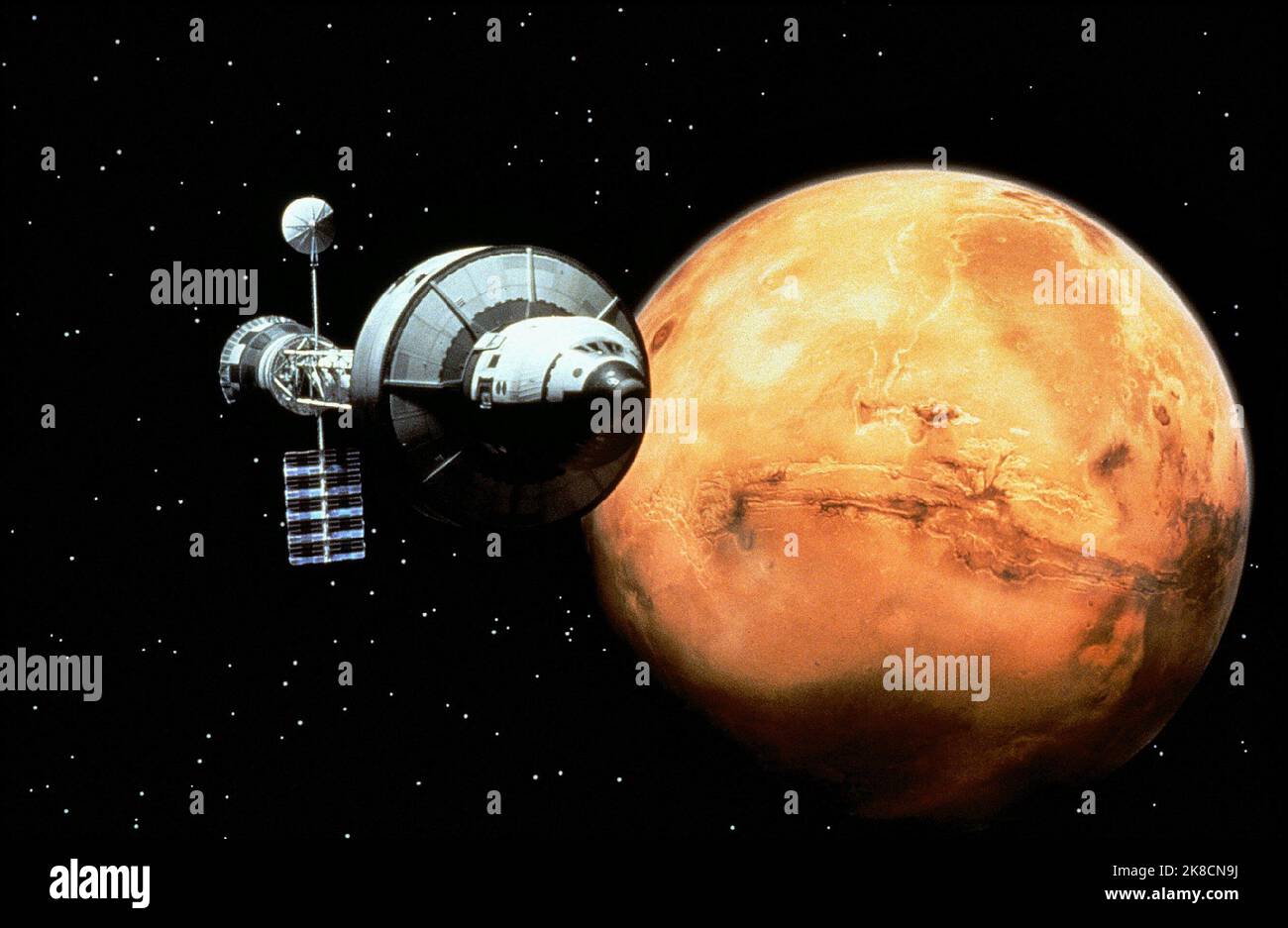 Spaceship Orbits Mars Film: Mission To Mars (USA 2000) Director: Brian ...