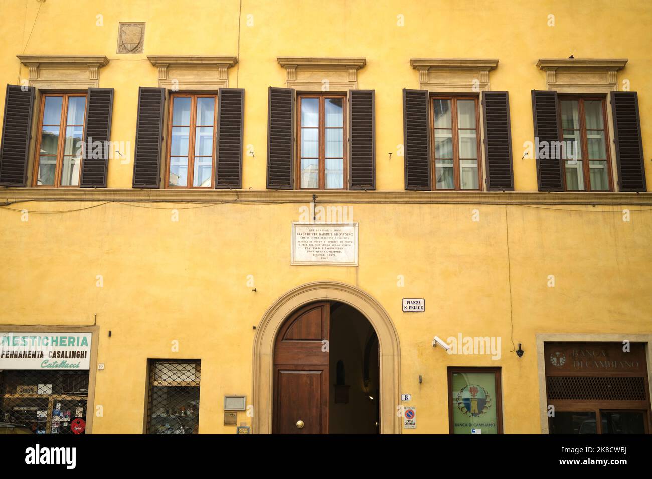 Casa Guidi Florence Italy Stock Photo - Alamy