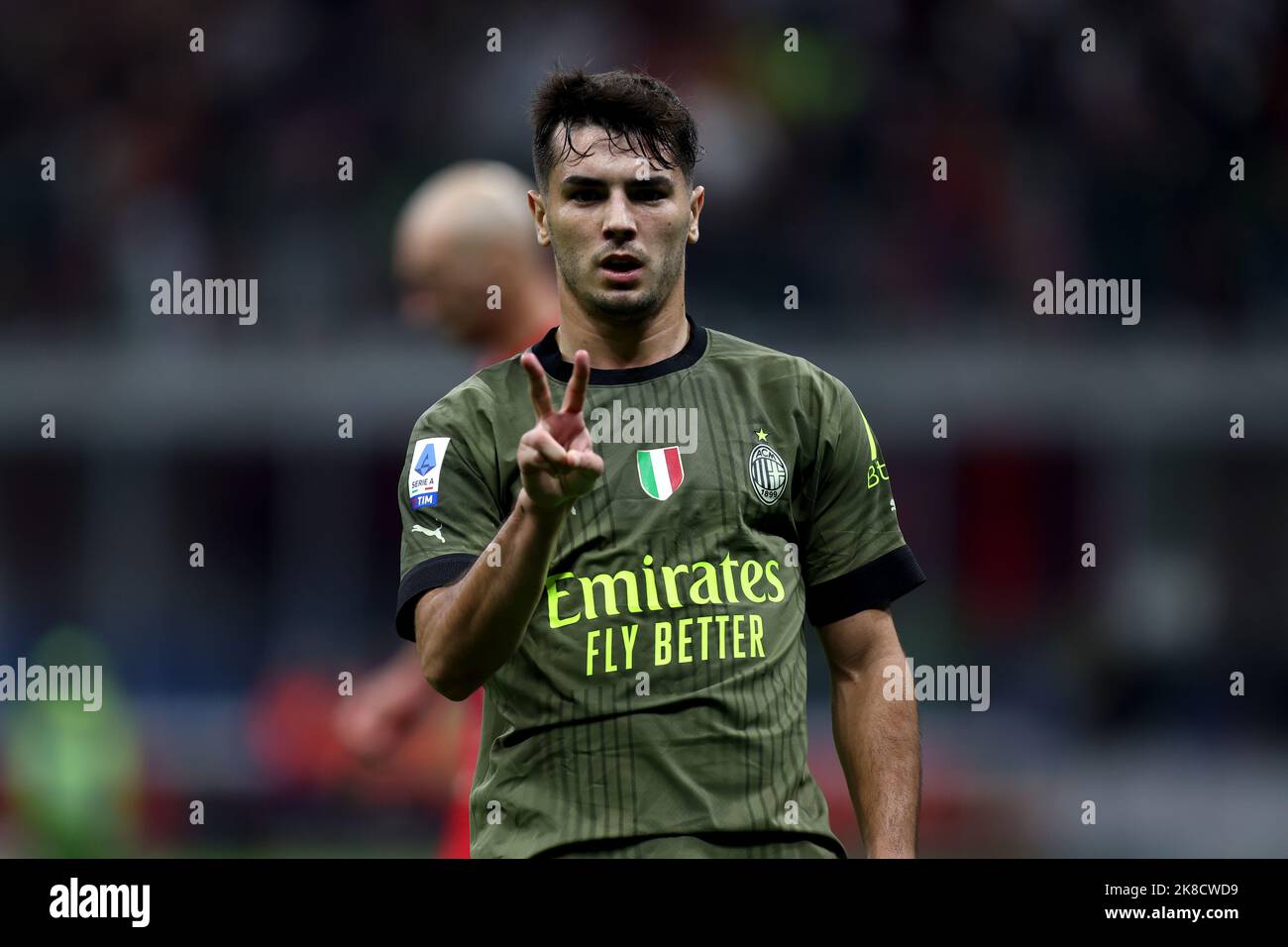Brahim Diaz of Ac Milan celebrates after scoring his team's second goal ...